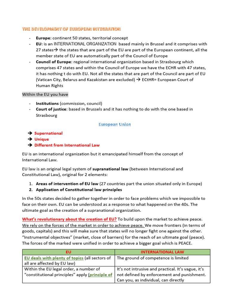 Understanding EU Law and Integration | PDF | European Court Of Justice ...