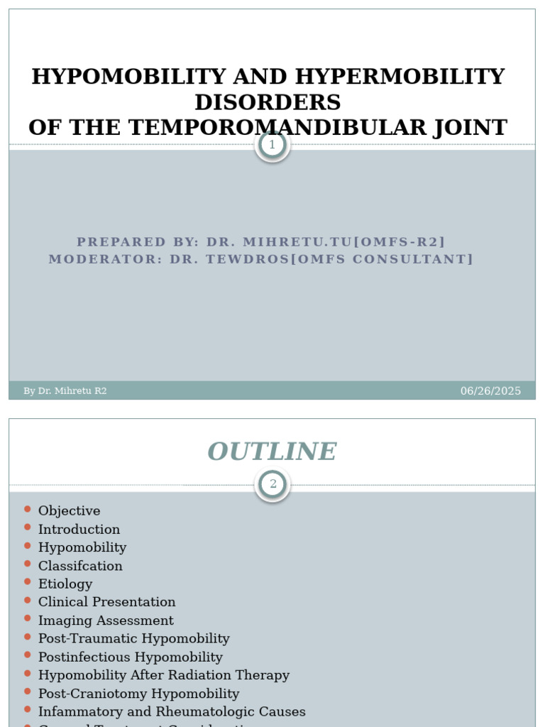 TMJ Hypomobility and Hypermobility Disorders | PDF | Medicine ...