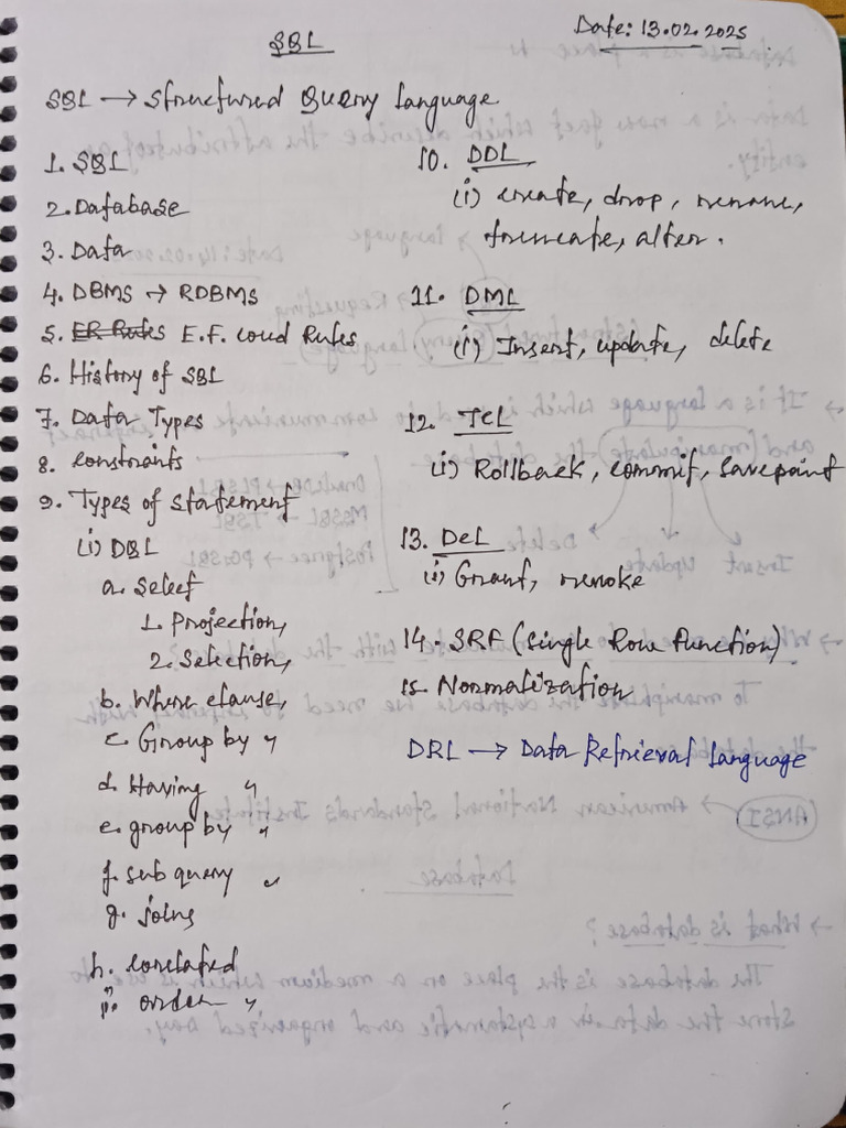 SQL Notes Pramod Sir | PDF