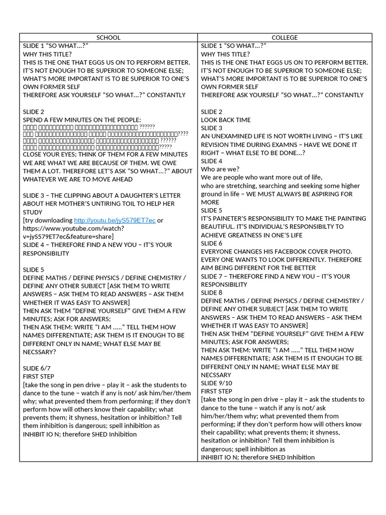 So What Script | PDF