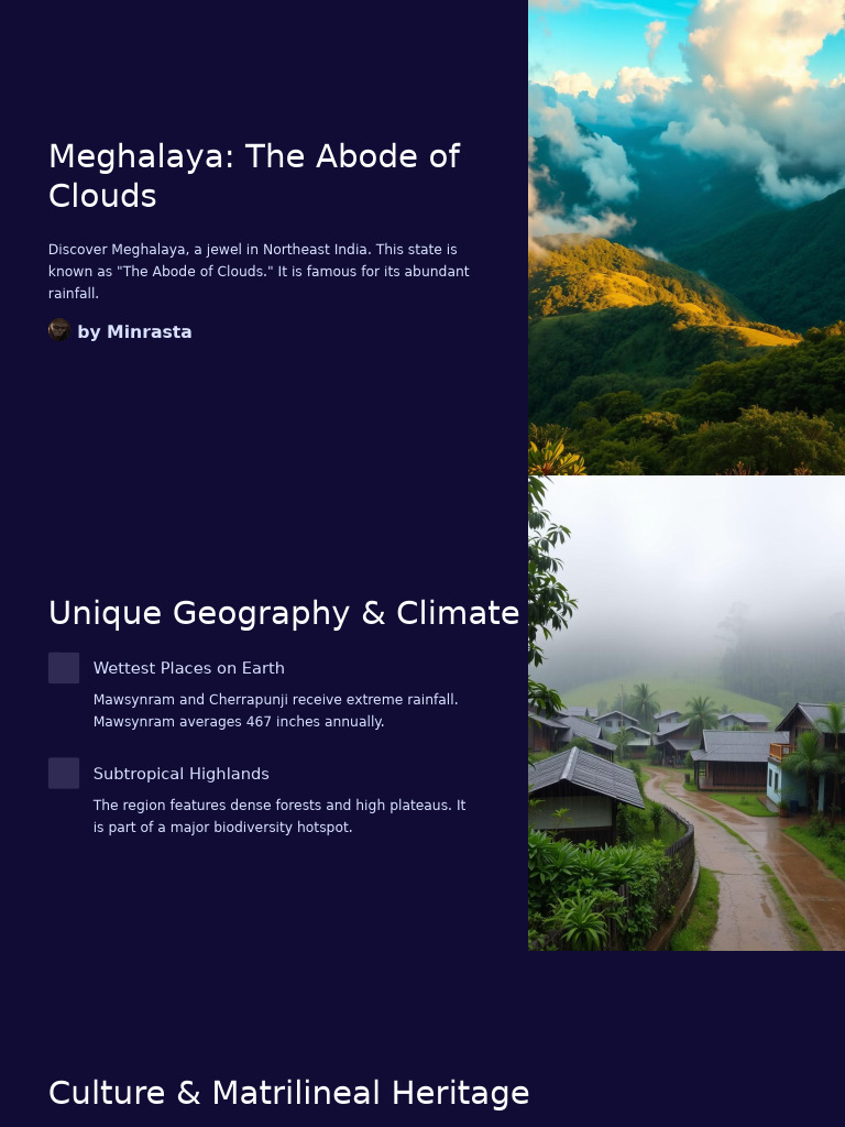 Meghalaya The Abode of Clouds | PDF | Natural Environment | Earth Sciences