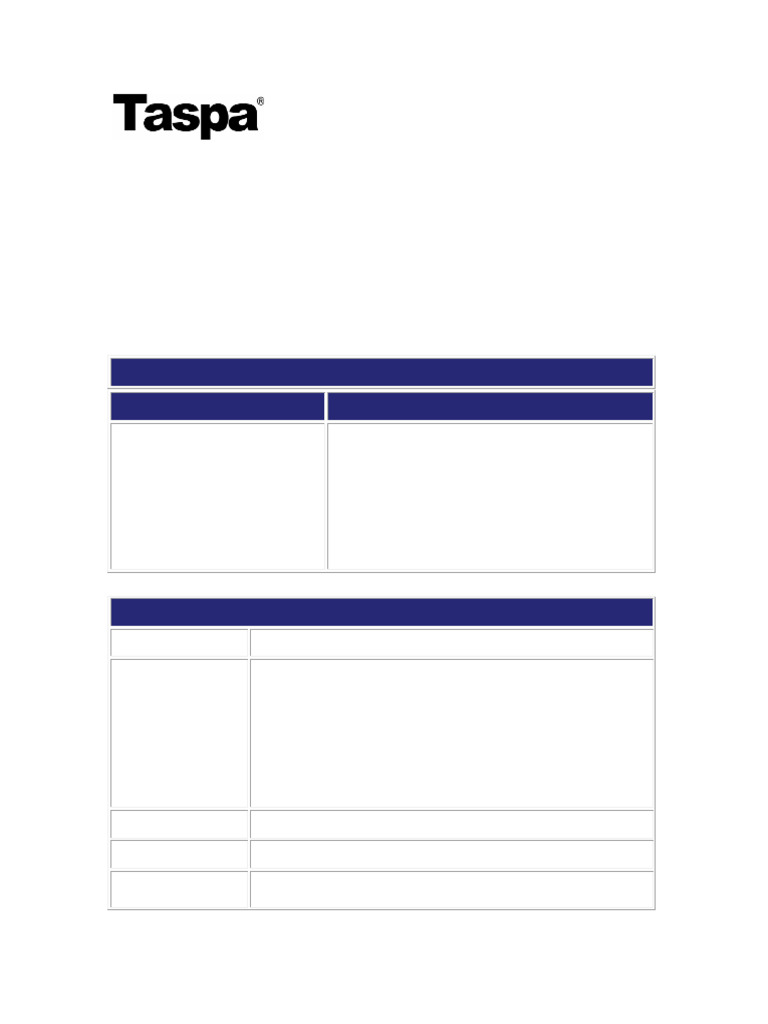 Ec Ficha Tecnica Taspa Mar17 | PDF | Agua | Arroz