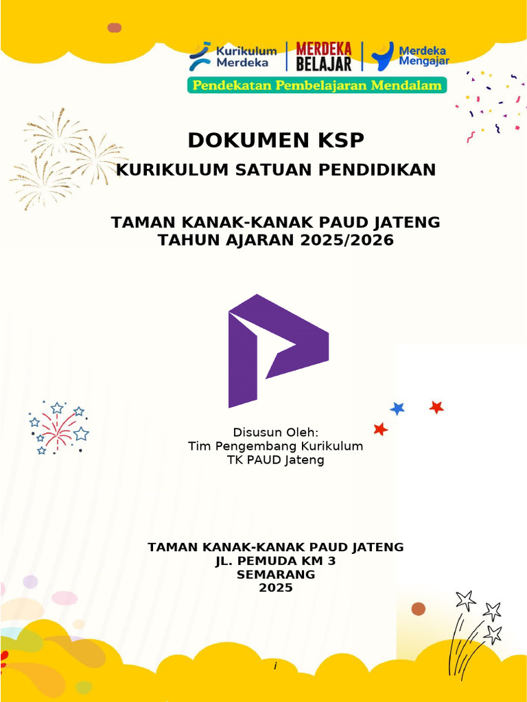 2025 KSP TK PAUD Jateng Deep Learning | PDF
