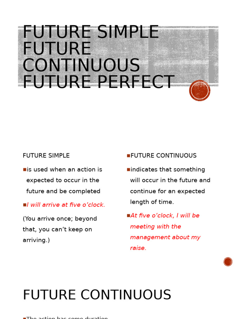 P2.18.T1. Future Simple, Future Continuous, Future Perfect | PDF