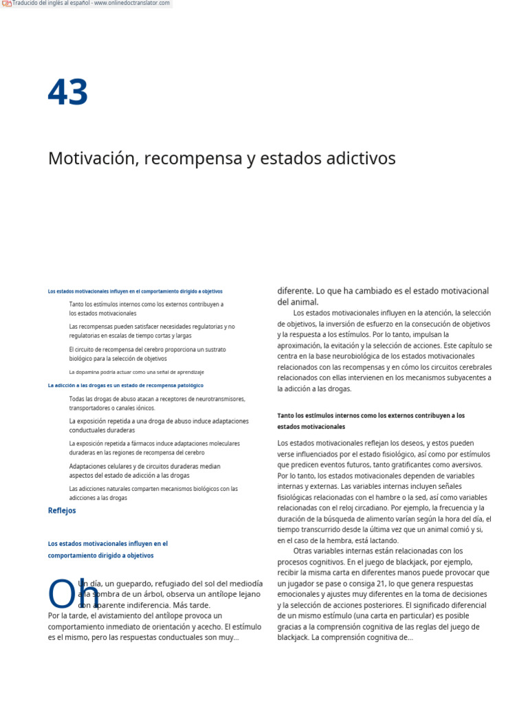 Adicciones Cap 43 Kandel - En.es | PDF | Dopamina | Drogas