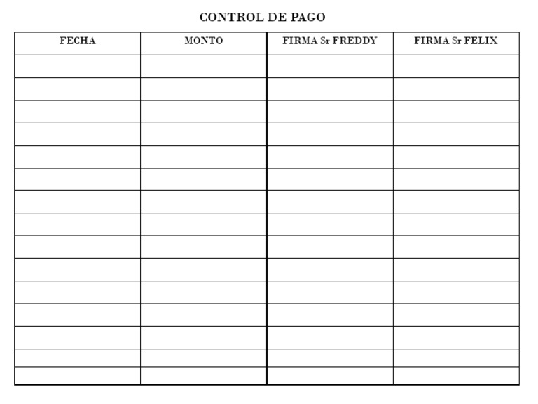 Control de Pago | PDF