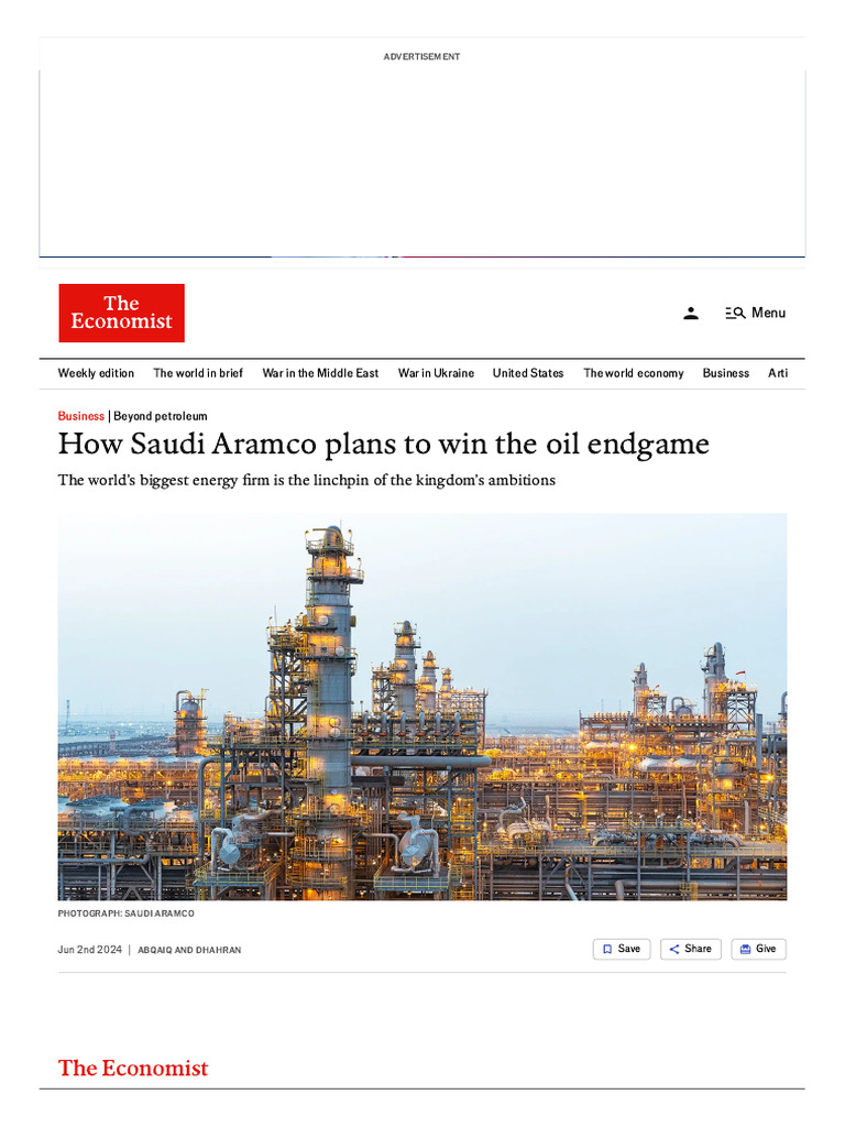 How Saudi Aramco Plans To Win The Oil Endgame | PDF | Petroleum ...