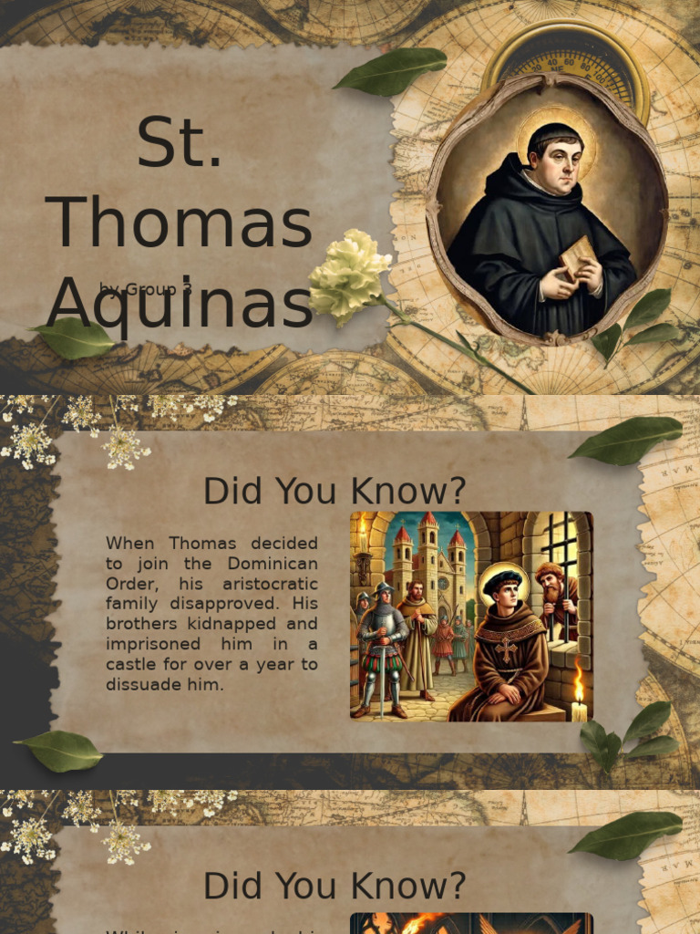 Group 3 Saint Thomas Aquinas | PDF | Thomas Aquinas | Natural Law