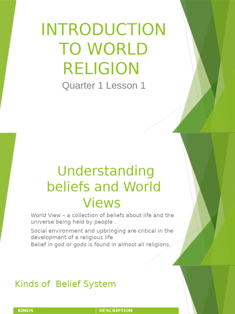 Introduction to world religion | PDF