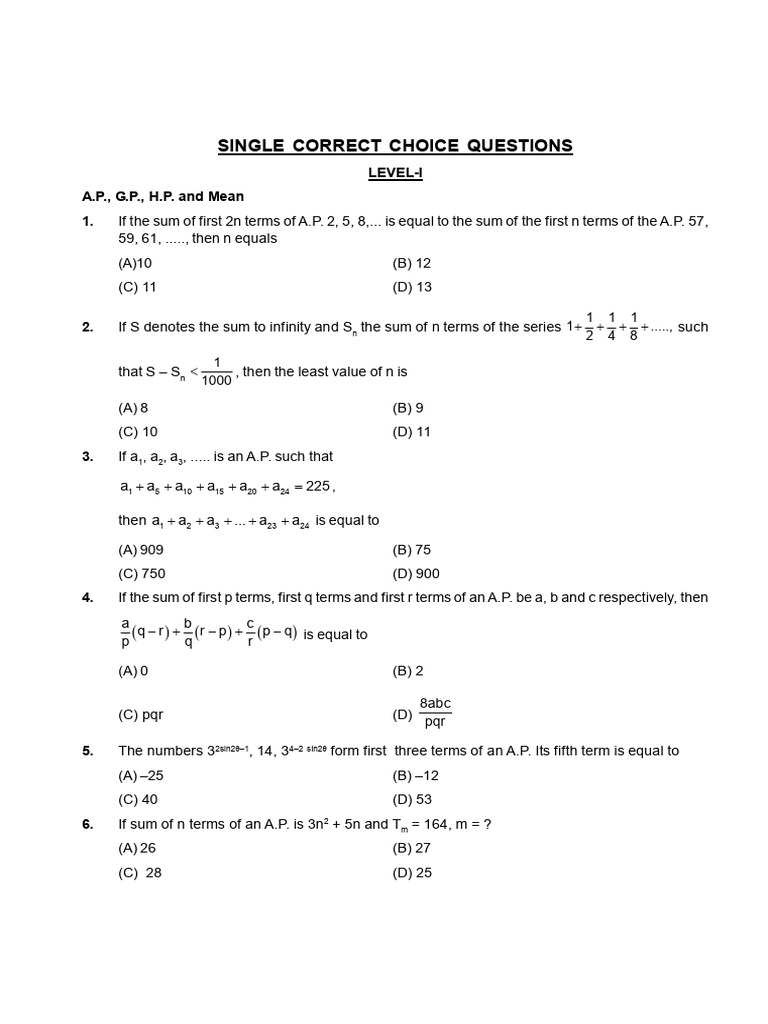 Seq and Series Work Book 1721037472254 | PDF | Mathematical Objects | Mathematical Analysis