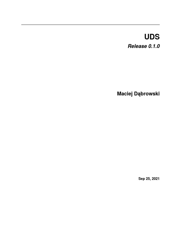 Uds Readthedocs Io en v0.1.0 | PDF | Network Packet | Public Key ...