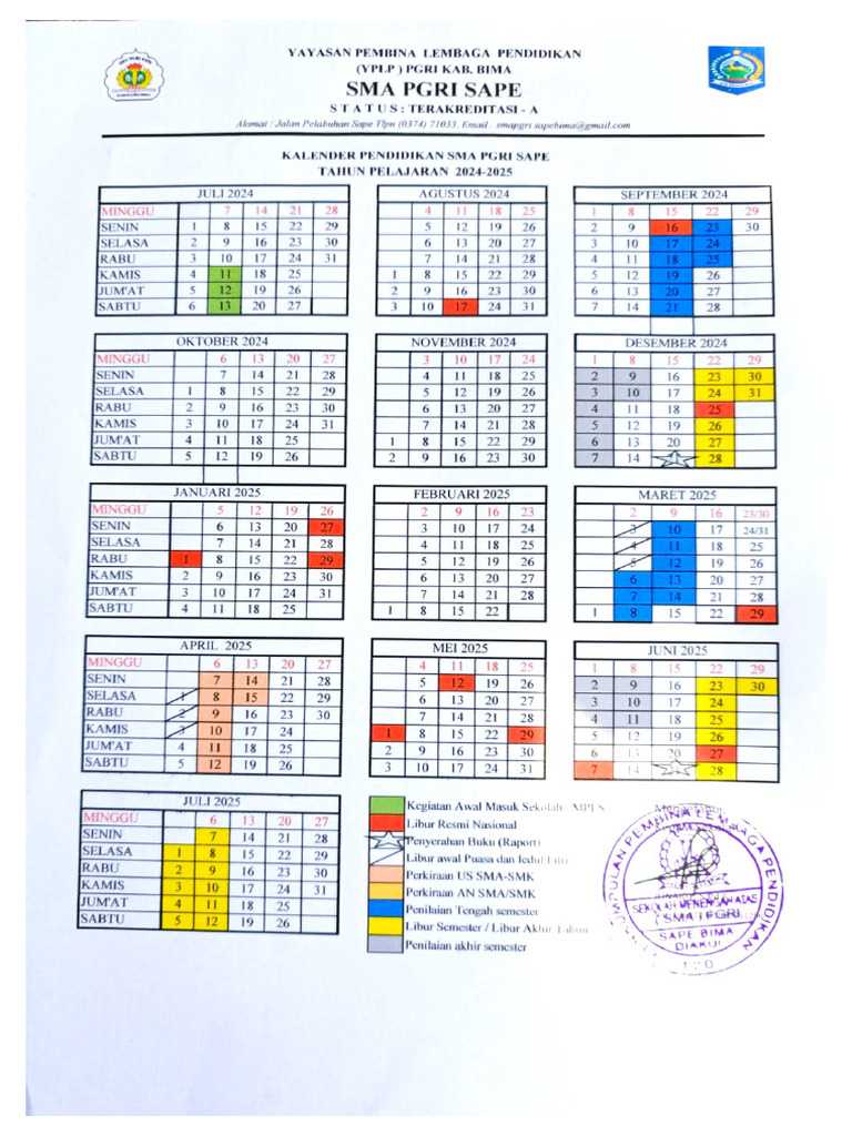 Kalender Pendidikan 2024 | PDF