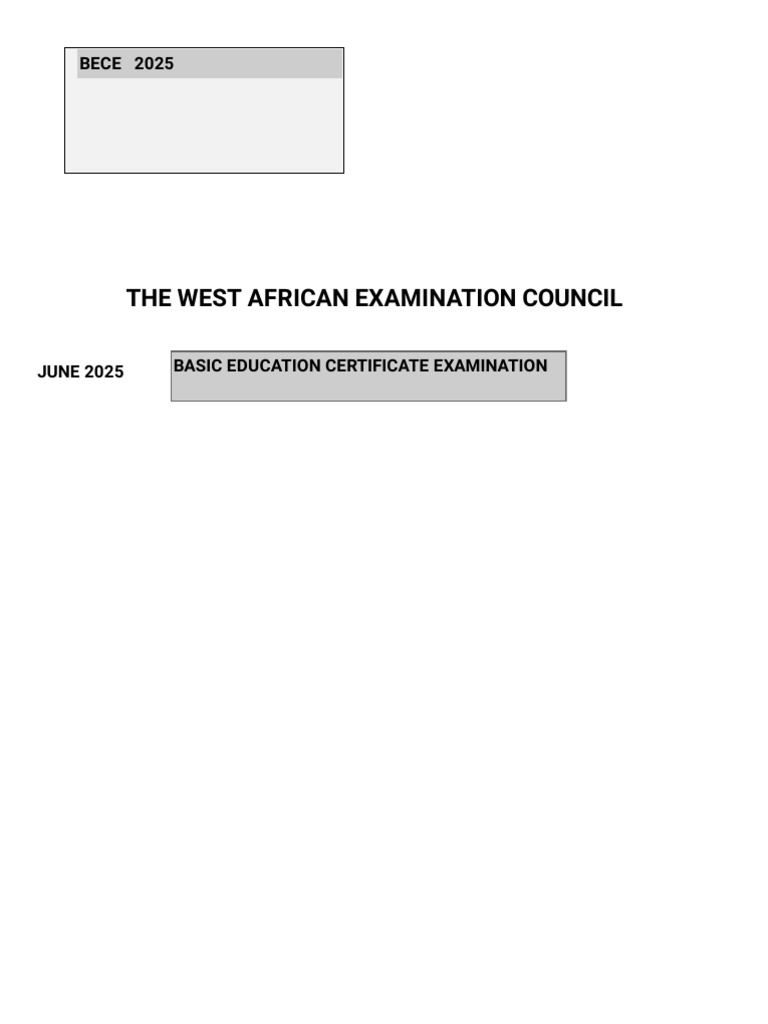 Bece 2025 Creative Arts and Design | PDF | Drawing | Dances