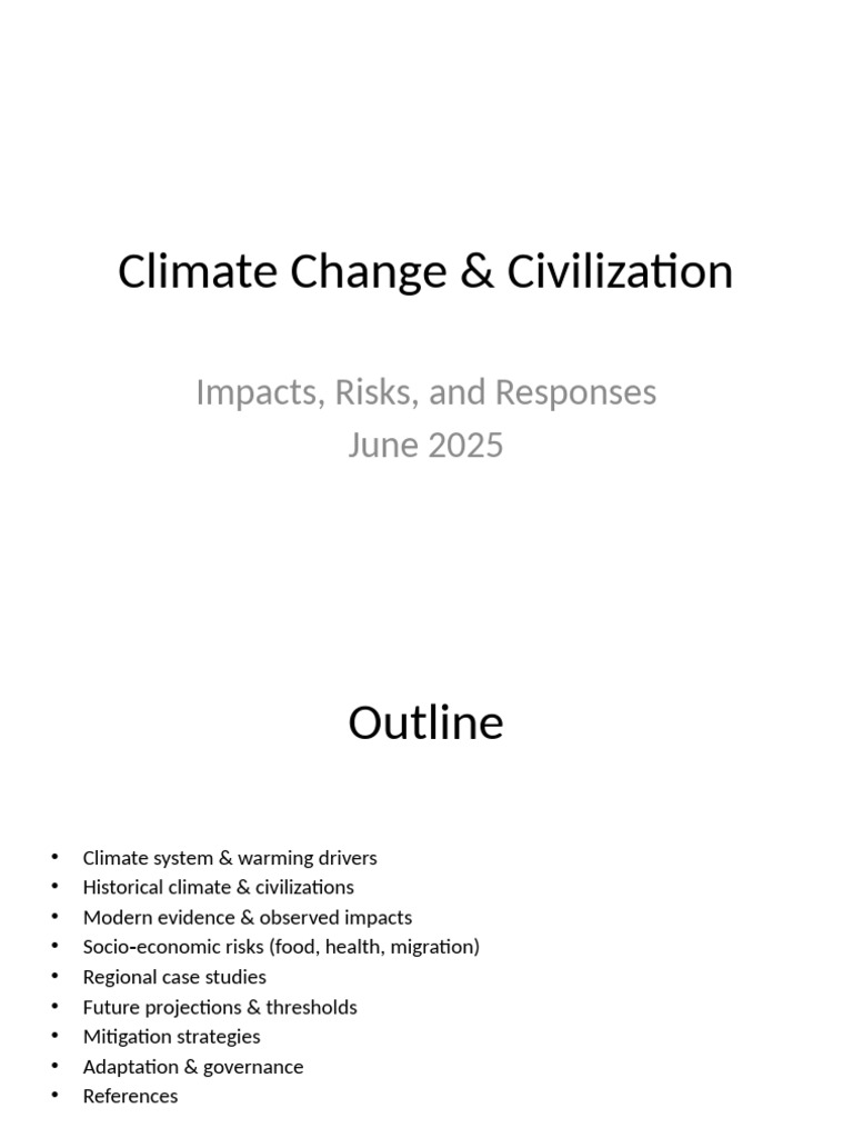 Climate Change Civilization | PDF | Climate Change | Climate Change ...