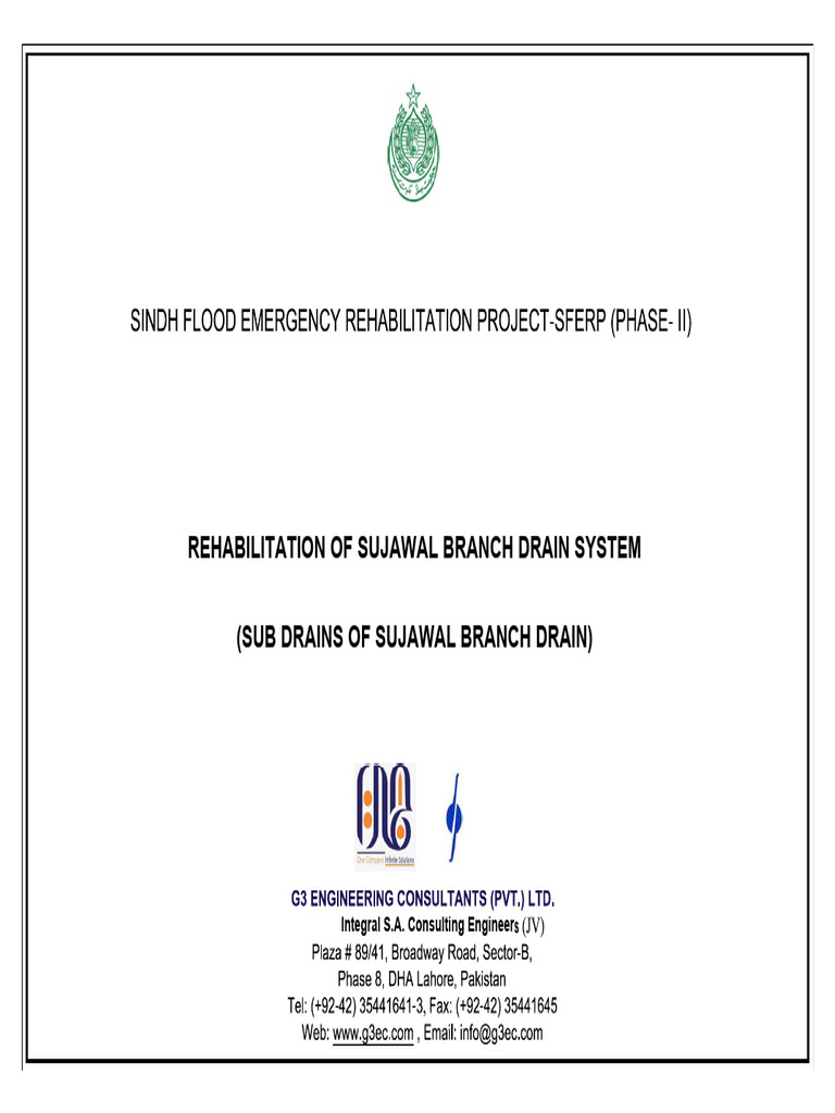 Structures Along Sub Drain (R4) Sujawal Branch Drain - 1641-1643 | PDF ...