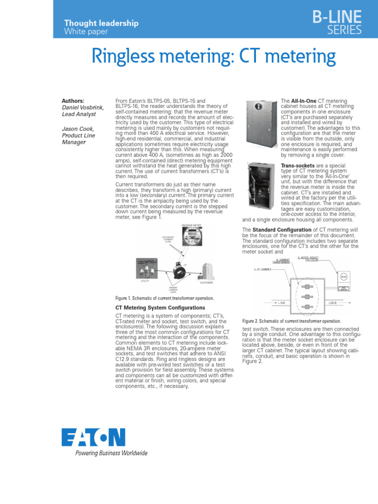 WP307005EN Ringless Metering CT Metering | PDF | Switch | Electrical ...