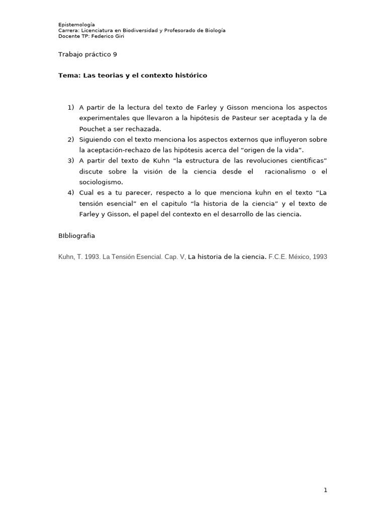TP9 - Kuhn y El Contexto | PDF