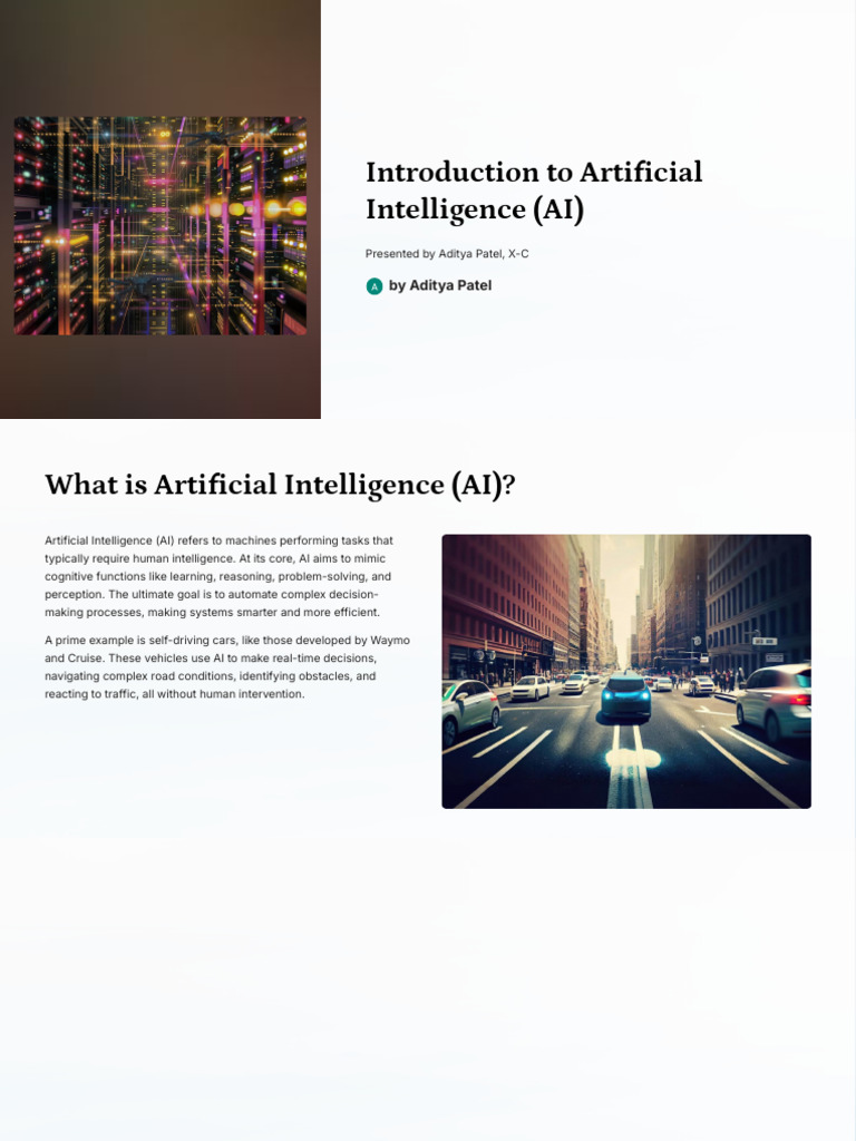Overview of Artificial Intelligence Basics | PDF | Artificial ...