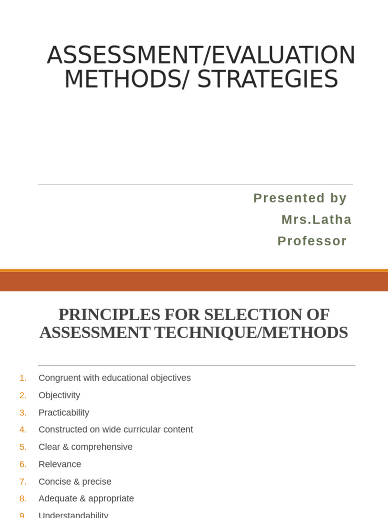 Effective Assessment Strategies Overview | PDF | Multiple Choice ...