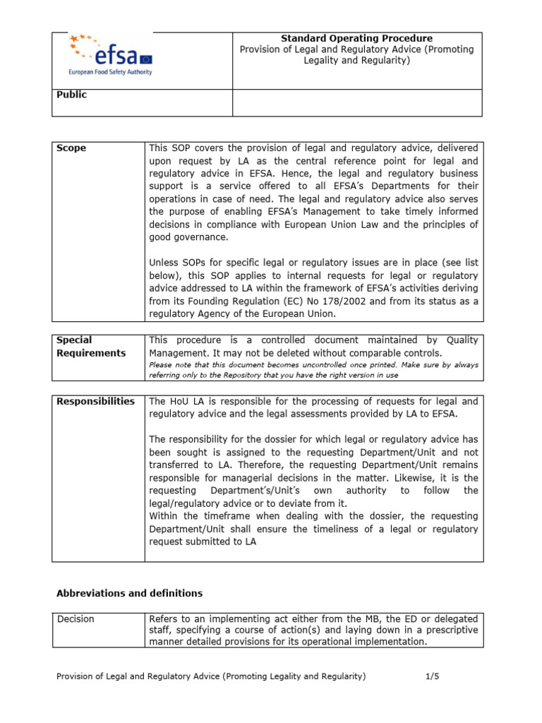 SOP-035 - A Legal N Compliance | PDF | Regulatory Compliance | Justice
