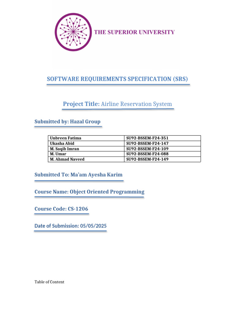 Airline - Reservation System (SRS) | PDF | User (Computing) | Command ...