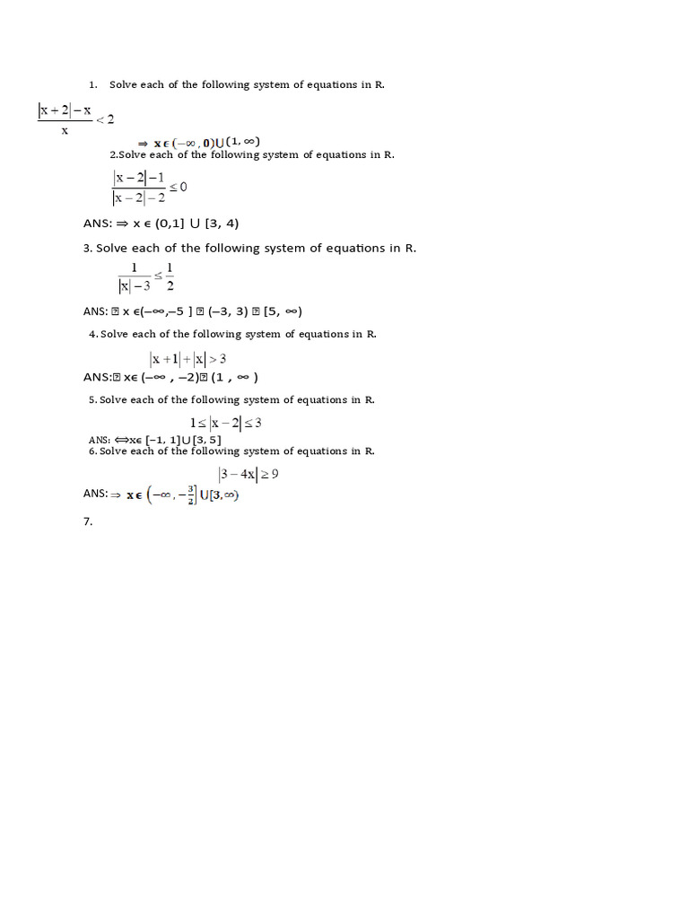 Modulus Inequations Assignment | PDF