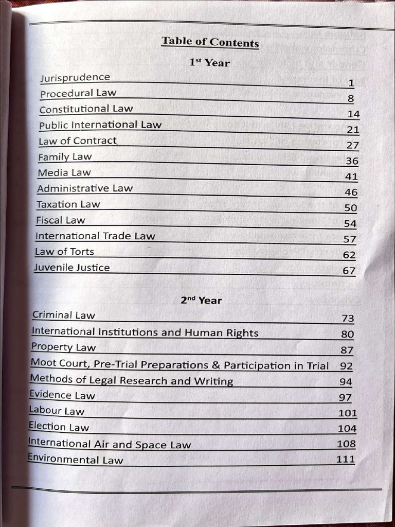 LLB First Year-Syllabus | PDF