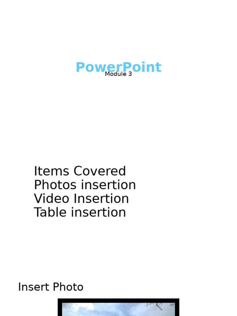 PowerPoint Moduel 3 | PDF