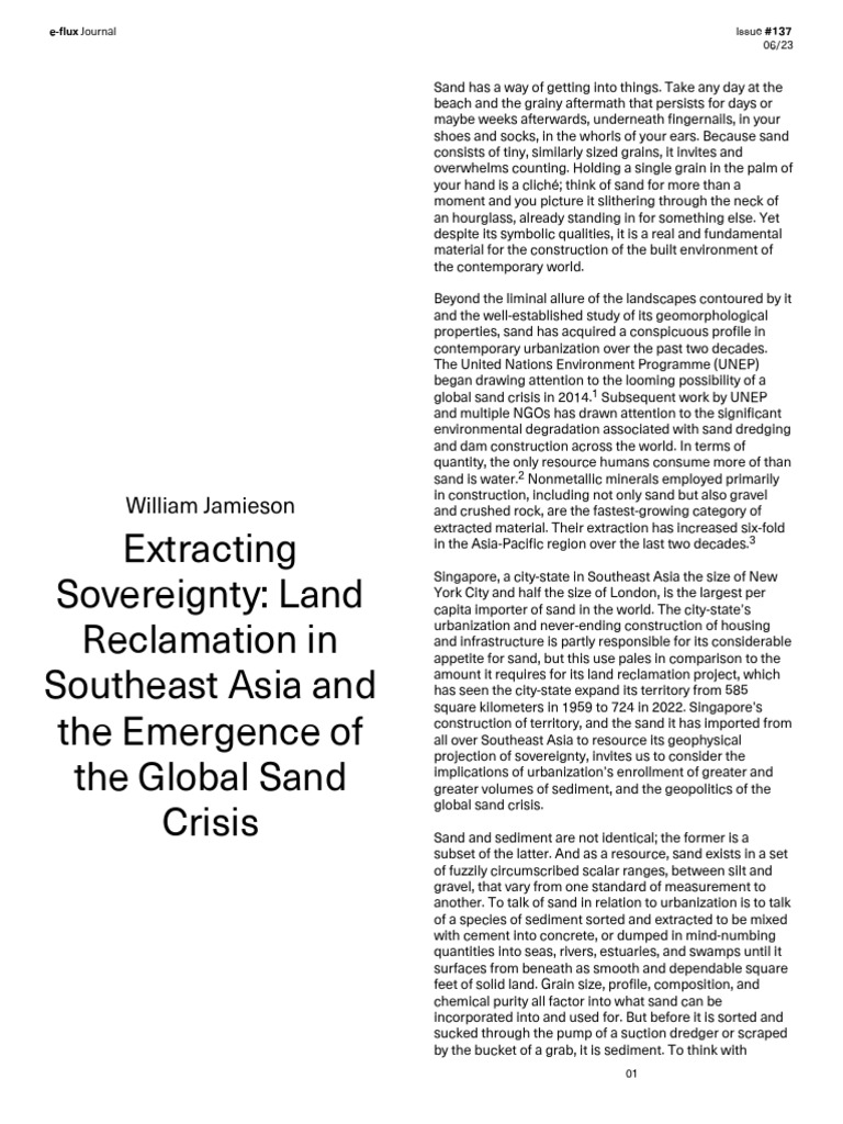 E Flux Journal Extracting Sovereignty Land Reclamation in Southeast ...