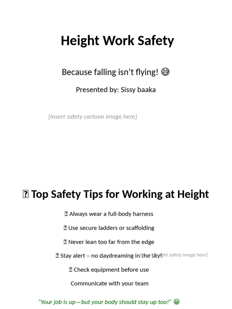Height Work Safety Presentation | PDF