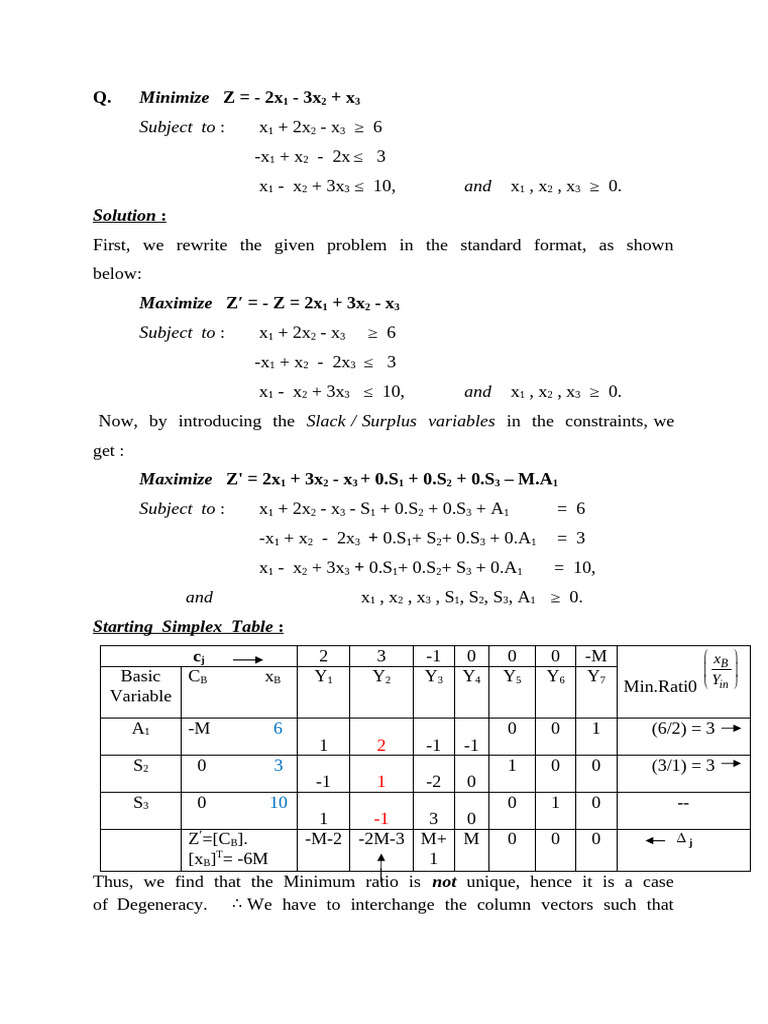L.P. Problem - Unbounded Solution | PDF | Linear Algebra | Algebra