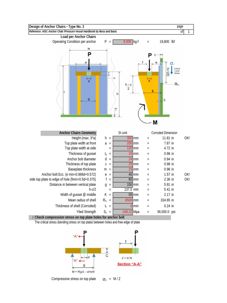 Anchor Chair Design Specifications | PDF | Stress (Mechanics ...