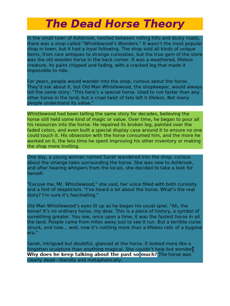 The Dead Horse Theory | PDF