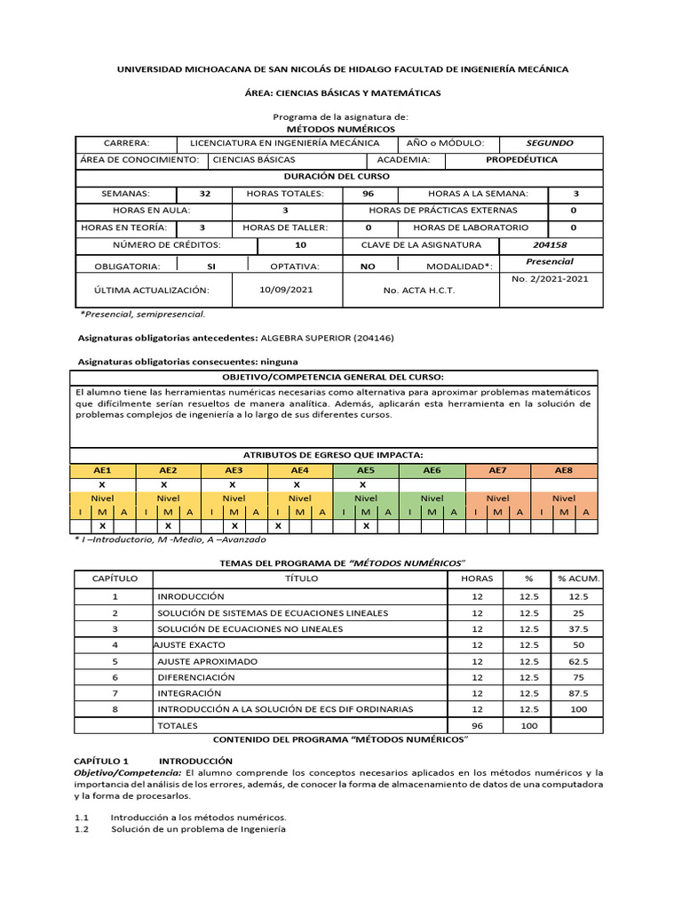Metodos Numericos 2021 | PDF | Ecuaciones | Derivado