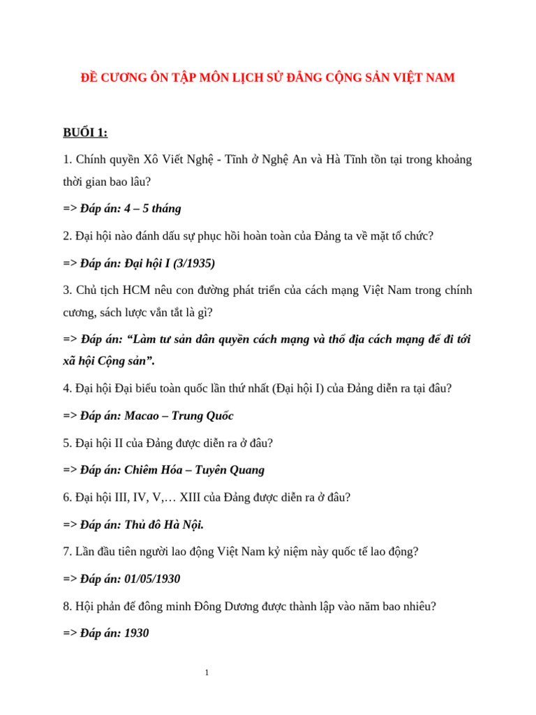 Đề Cương LSD | PDF