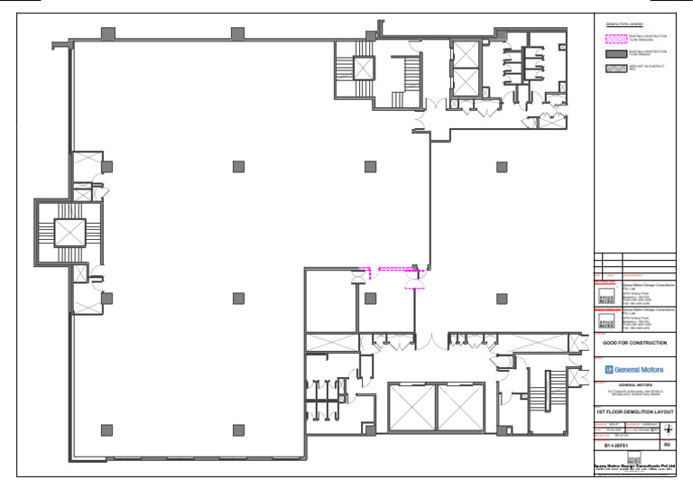 B1-I-20f01 - 1st Floor Demolition Layout | PDF
