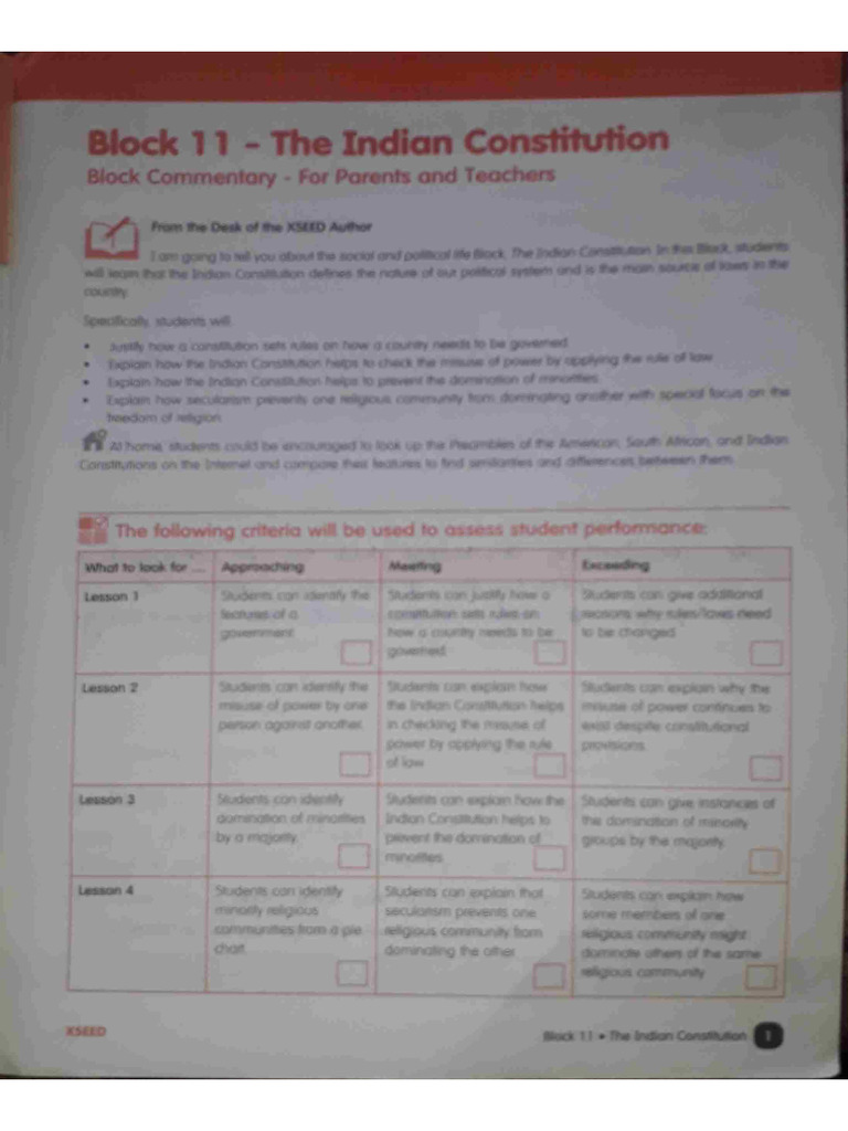Xseed SST Social and Political Life Workbook Answer Key | PDF