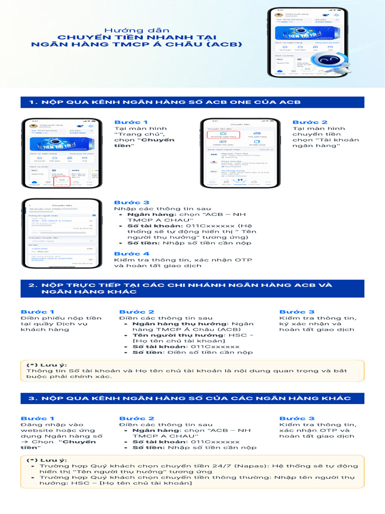 Huong Dan Chuyen Tien Acb | PDF