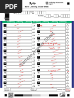 IELTS Listening and Reading Answer Sheet | PDF | International English ...