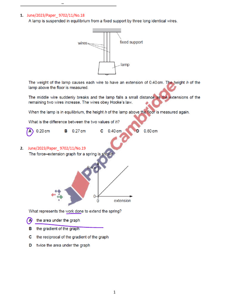 2023J Deformation of Solids As Physics 9702 | PDF