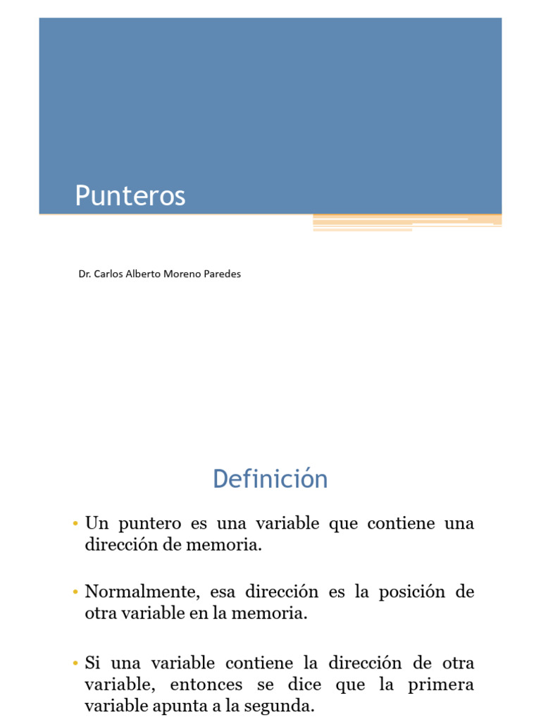 Clase 7 Punteros | PDF | Puntero (Programación de computadora) | Programación de computadoras