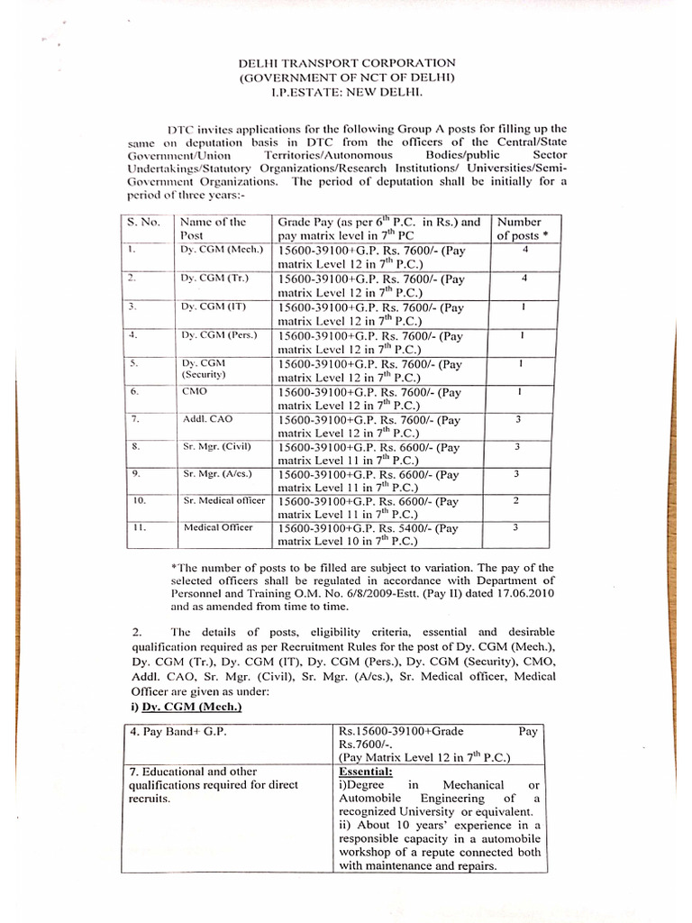 No PLD 1 Deputation 2025 254 | PDF
