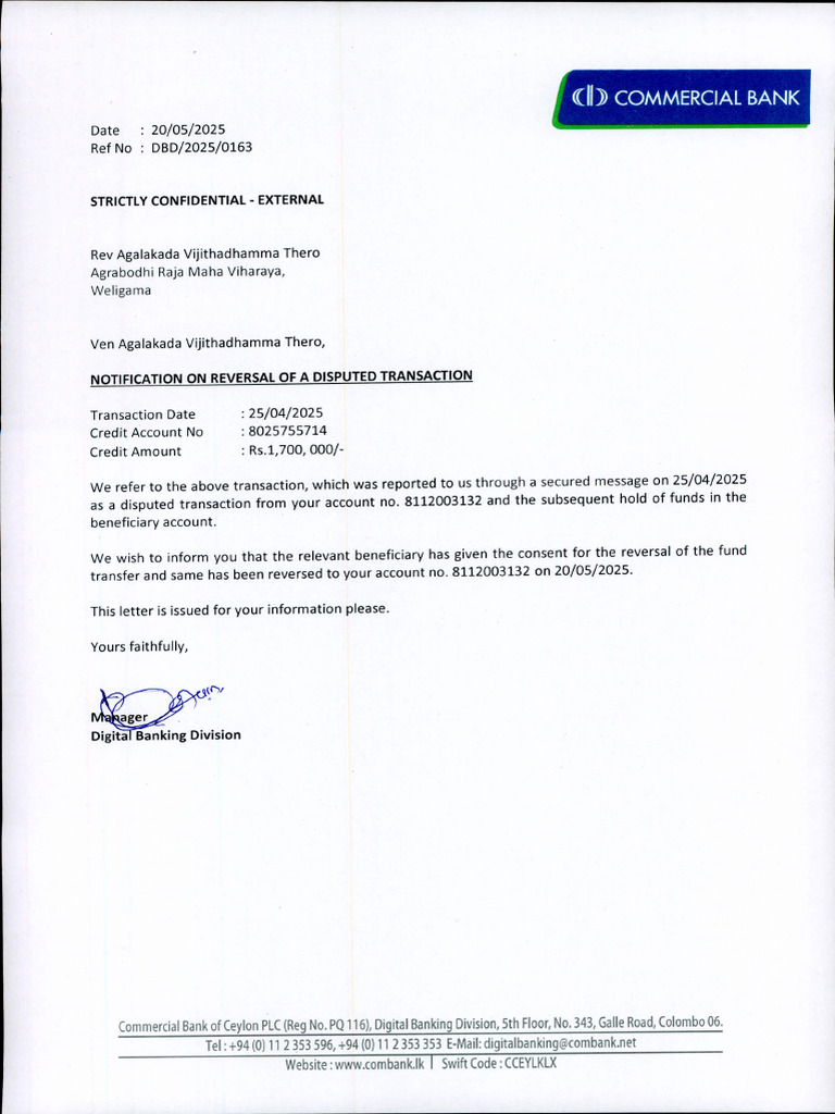 Reversal Letter | PDF