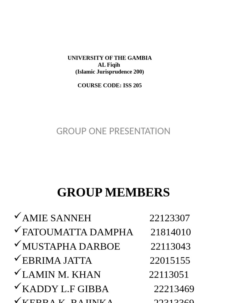 Islamic Jurisprudence Group 1 Presentation | PDF | Sharia | Hadith