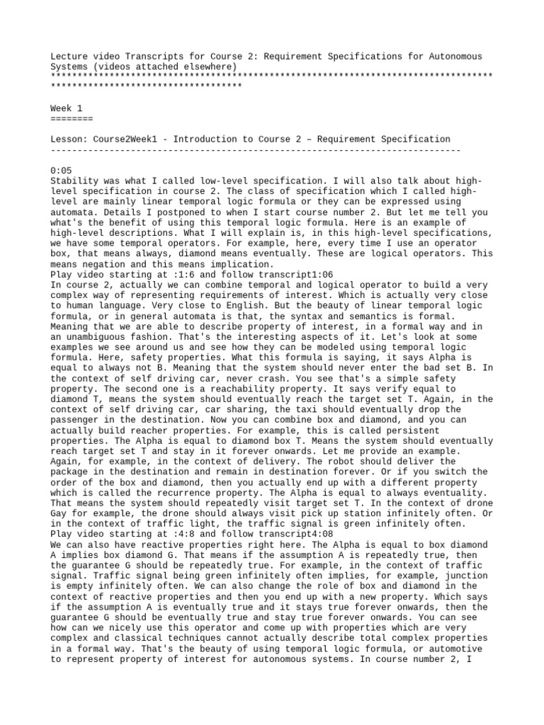 Course2 - Lecture video Transcripts | PDF | Stability Theory | Eigenvalues And Eigenvectors