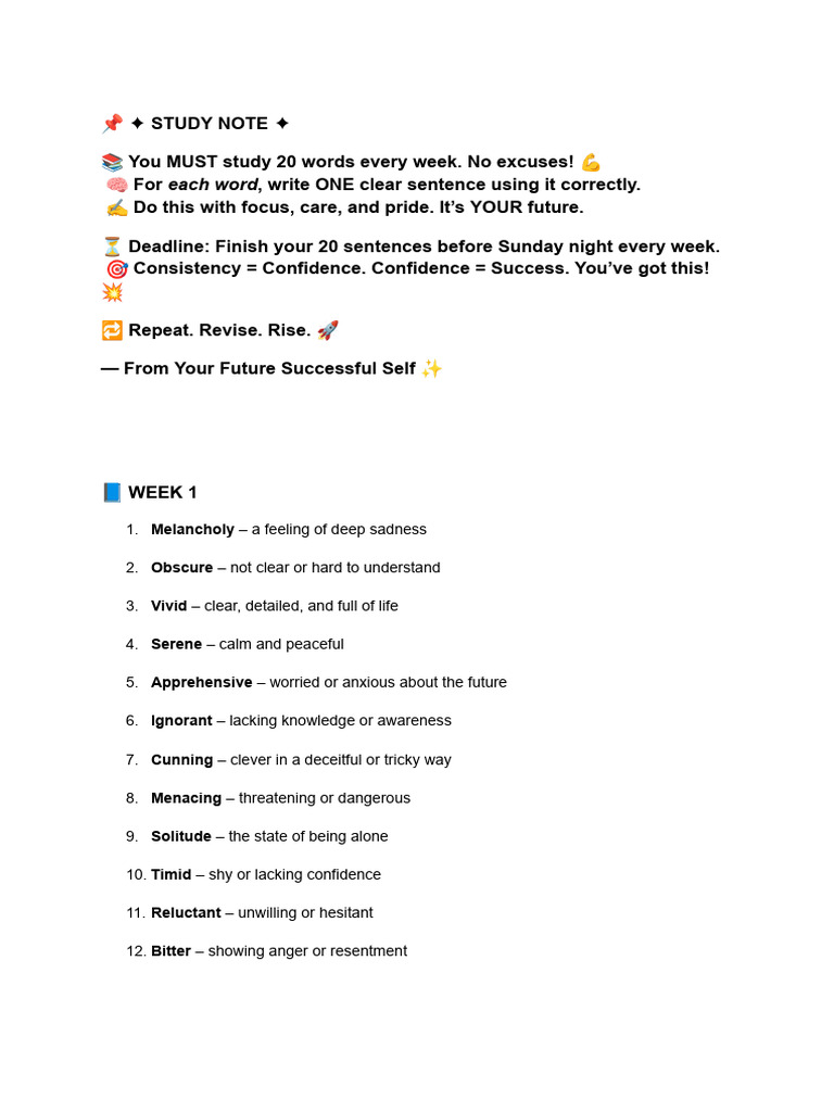 Vocab Development 1 | PDF | Psychology | Emotions