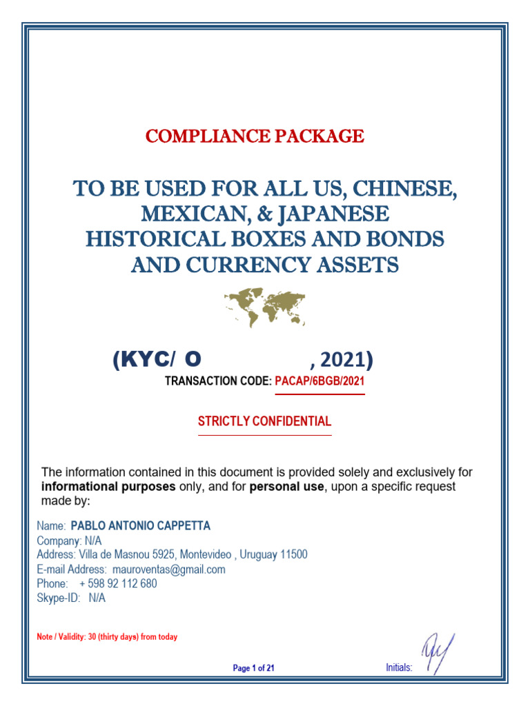 Offical Compiance Package | PDF | Indemnity | Securitization