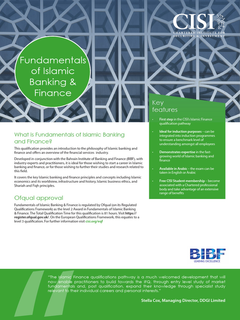 Fundamentals Islamic Finance | PDF | Islamic Banking And Finance