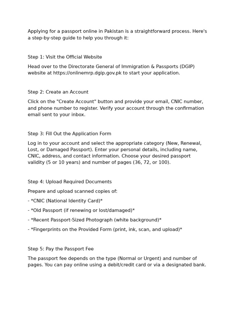 How To Apply Passport Online | PDF