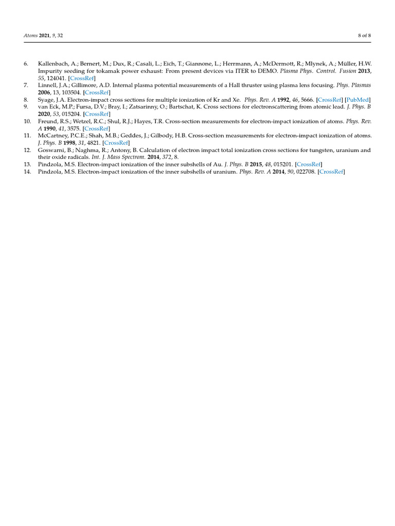 Electron-Impact Ionization Cross Sections | PDF